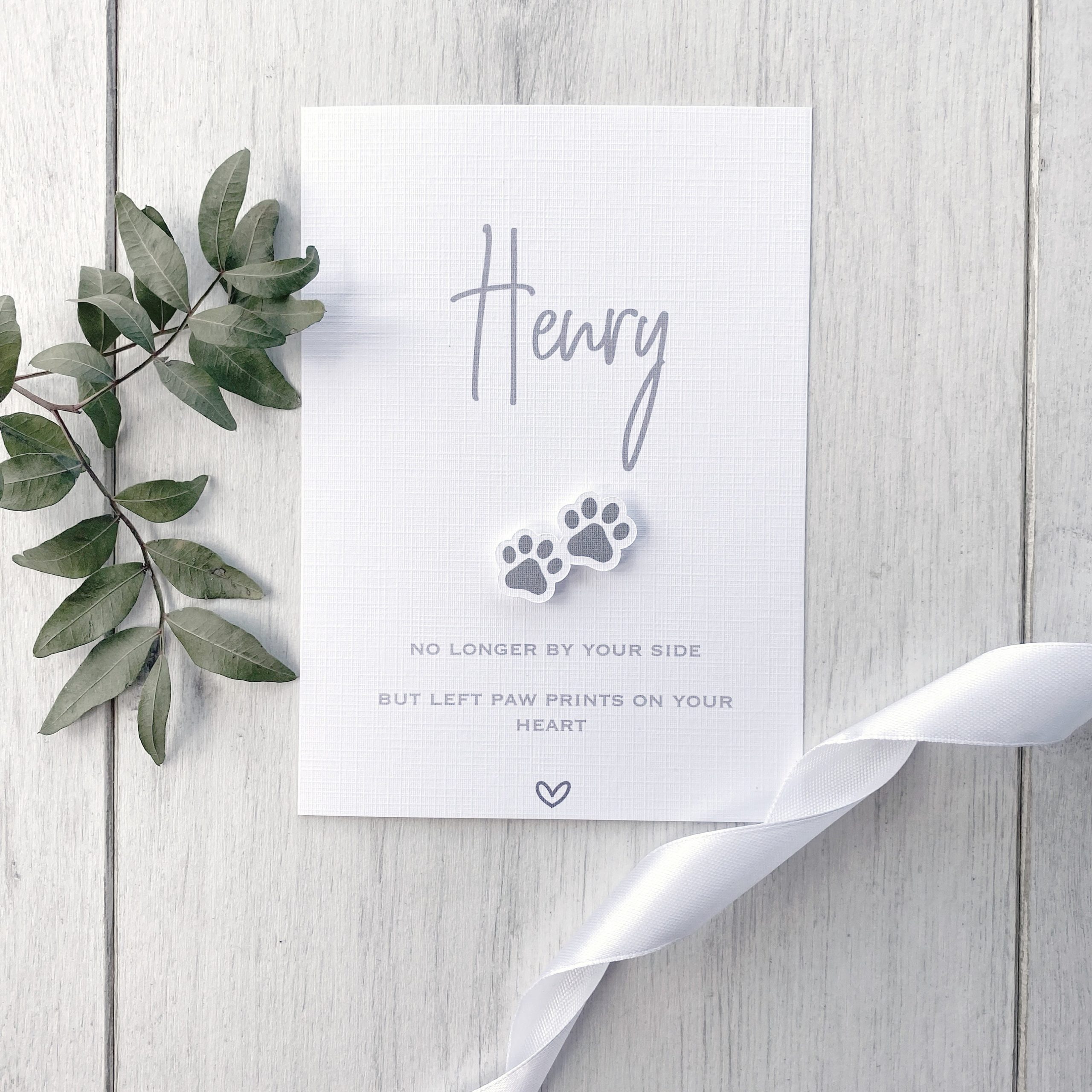 Pet Bereavement Sympathy Card, Loss of a Pet Card, Loss of a Dog or Cat ...
