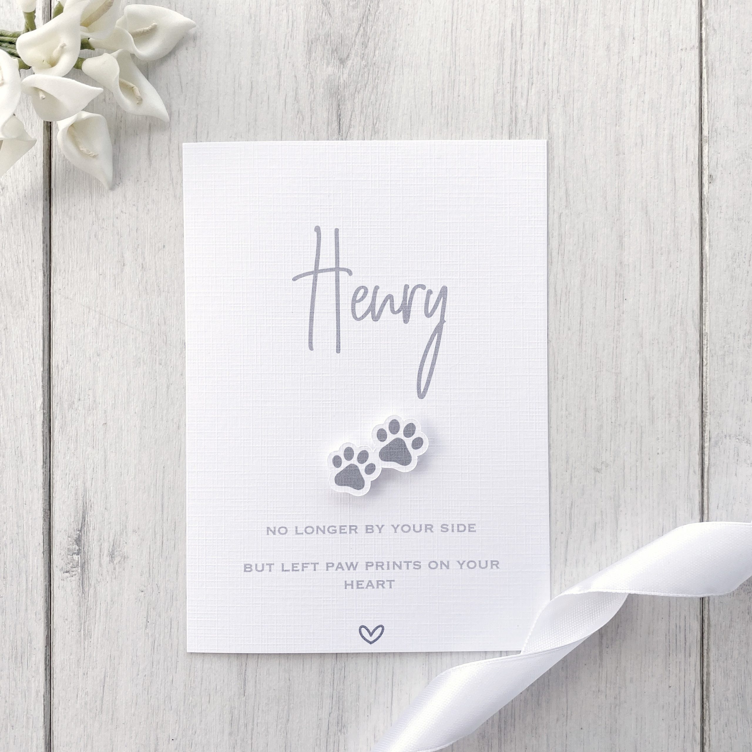 Pet Bereavement Sympathy Card, Loss of a Pet Card, Loss of a Dog or Cat ...