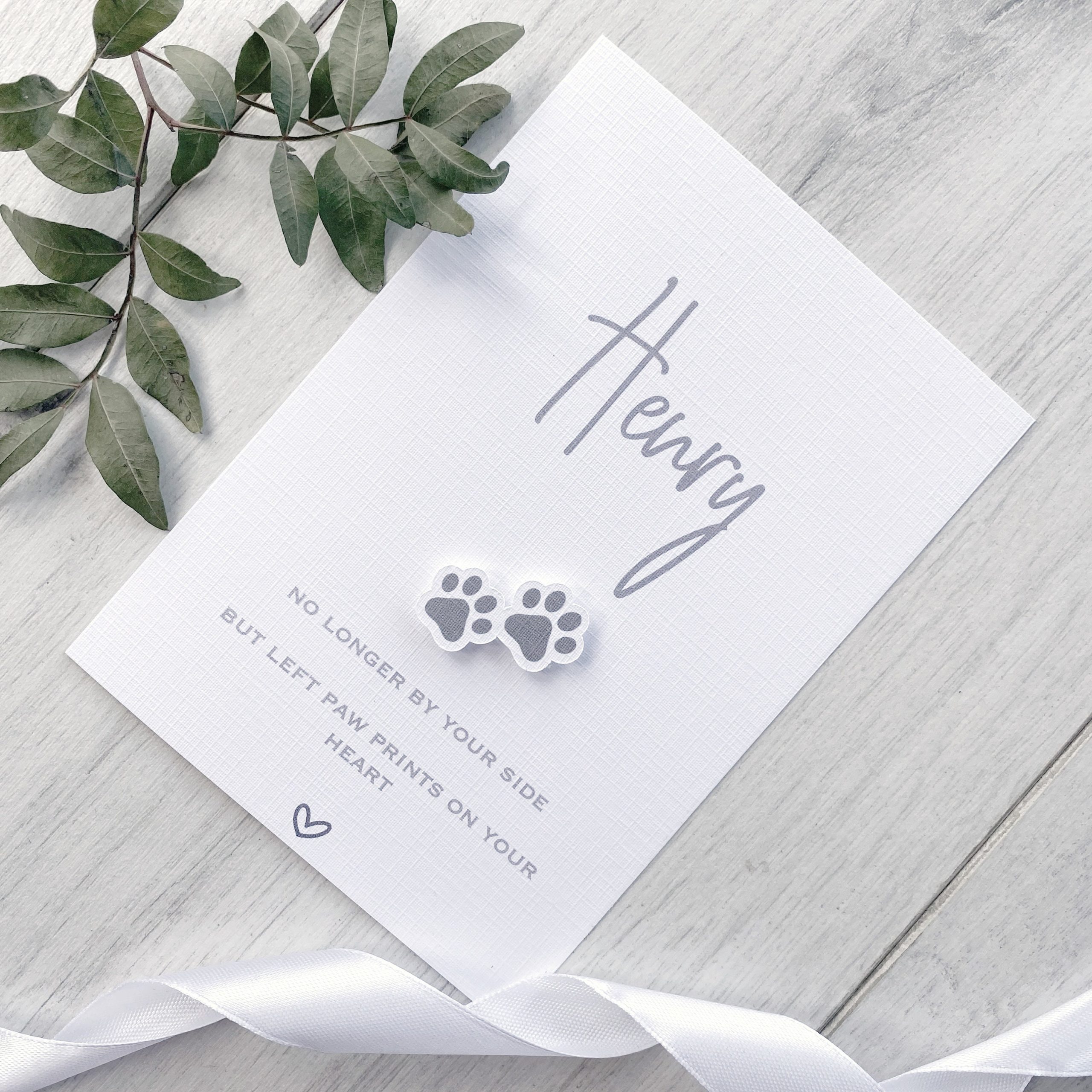 Pet Bereavement Sympathy Card, Loss of a Pet Card, Loss of a Dog or Cat ...